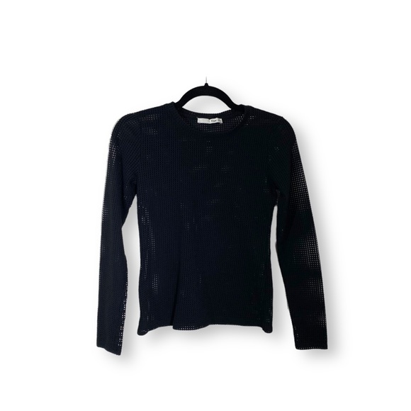 Aritzia | Tops | Aritzia Wilfred Free Black Mesh Long Sleeve Top | Poshmark